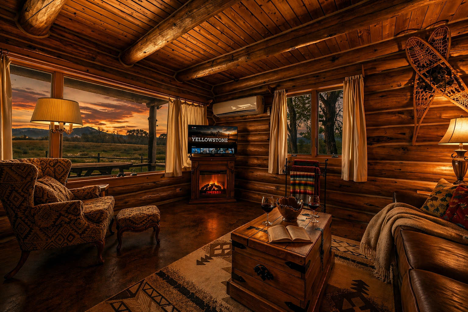 Clear Creek Crossing — Log Cabin, Buffalo Wy - Wyoming