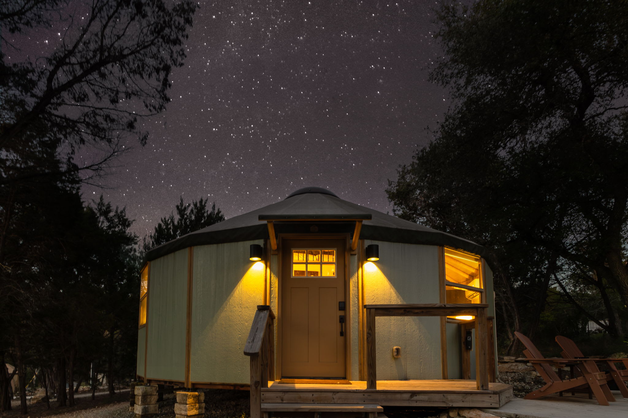 Stargazer Luxe-yurt With Private Hot Tub - Canyon Lake, TX