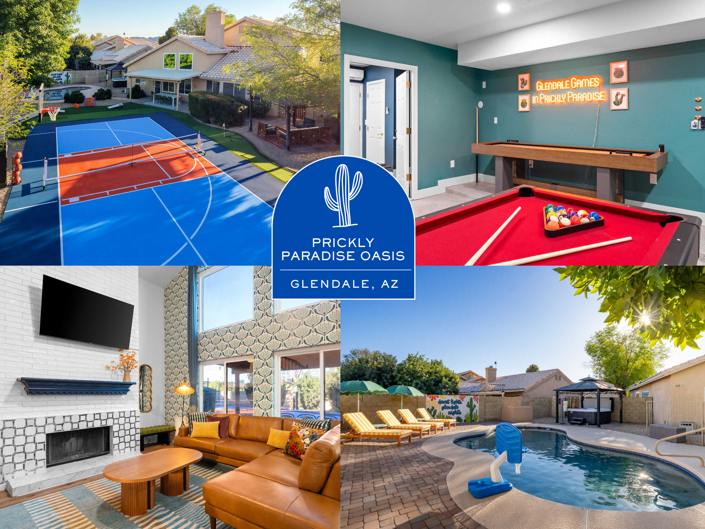 Desert Oasis | Pool, Spa, Pickleball + Theater - Phoenix