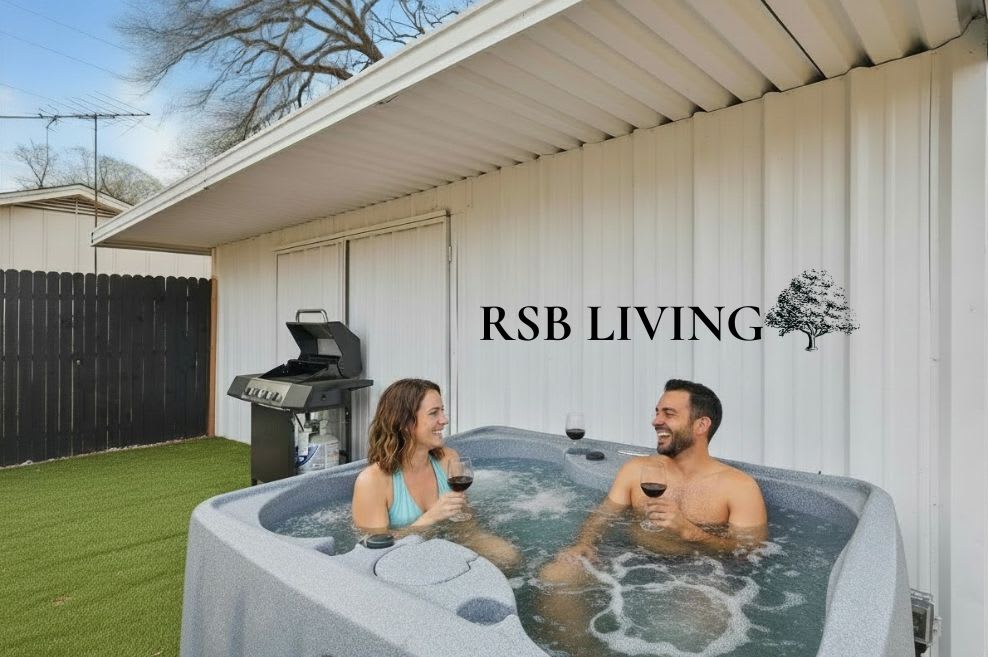 Stylish Outdoor Lounge And Hot Tub - Cozy Modern Escape - Fort Worth, TX