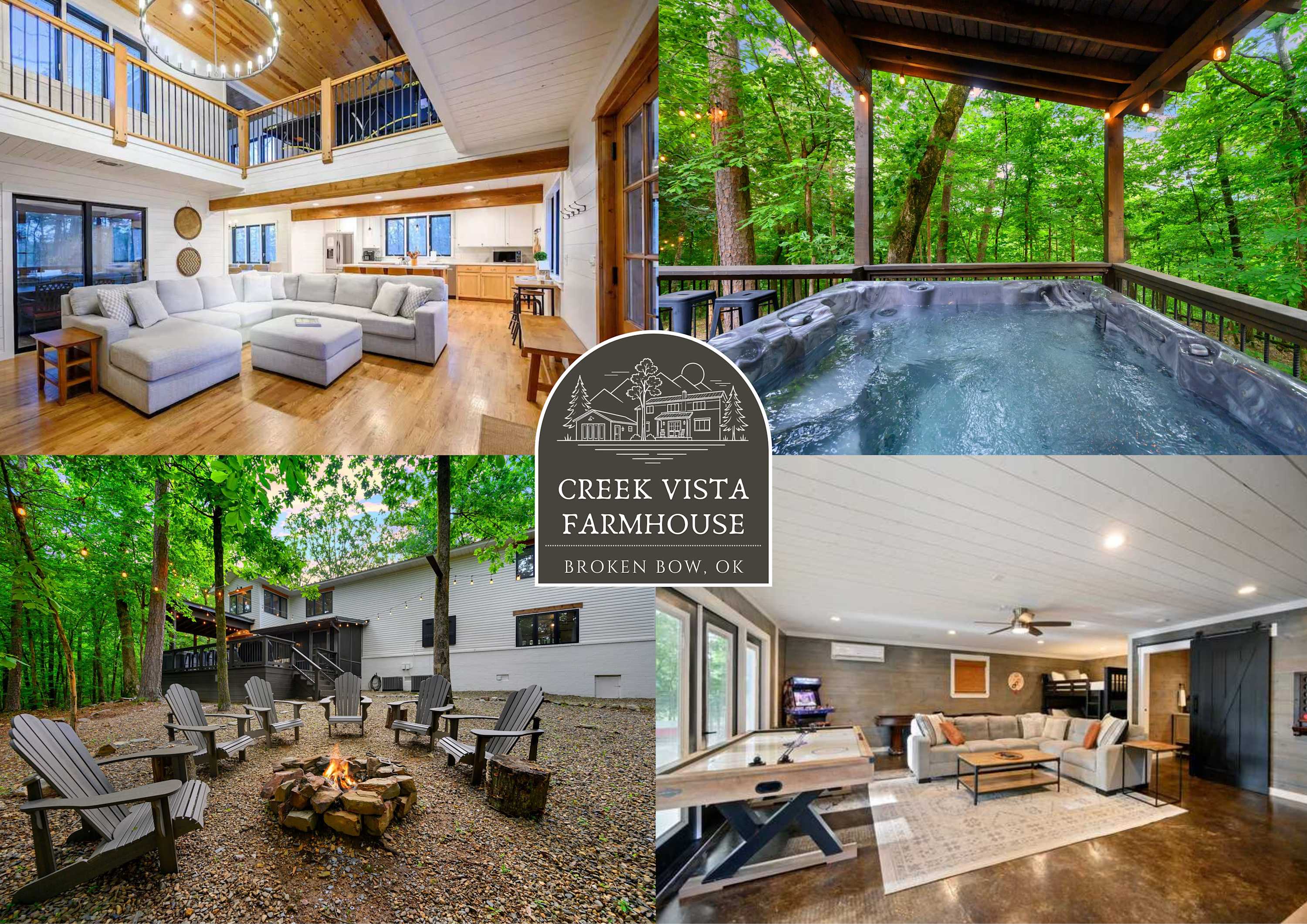 Sleeps 18 - Hot Tub - Playground - Games - Firepit - Broken Bow, OK